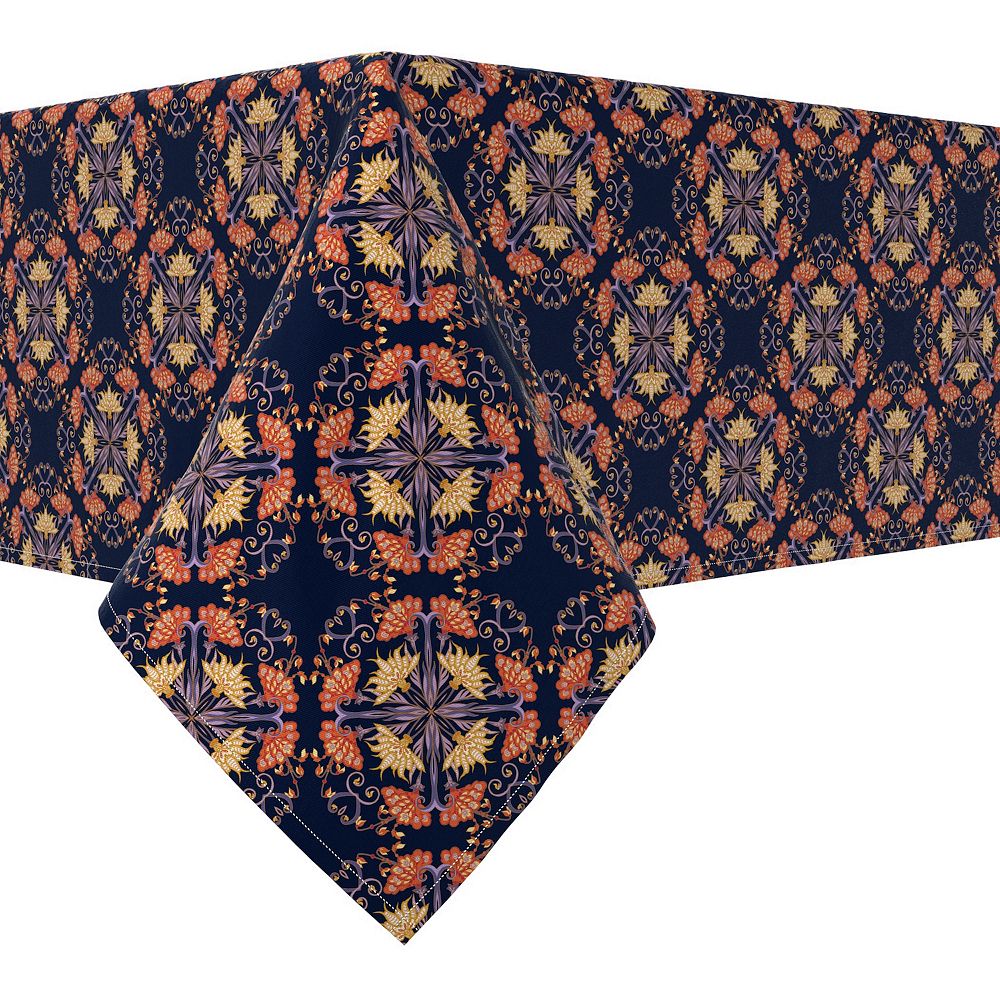 Square Tablecloth, 100% Cotton, 52x52", Floral 37