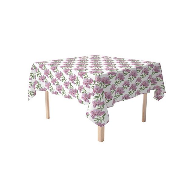 Square Tablecloth, 100% Cotton, 52x52", Floral 194