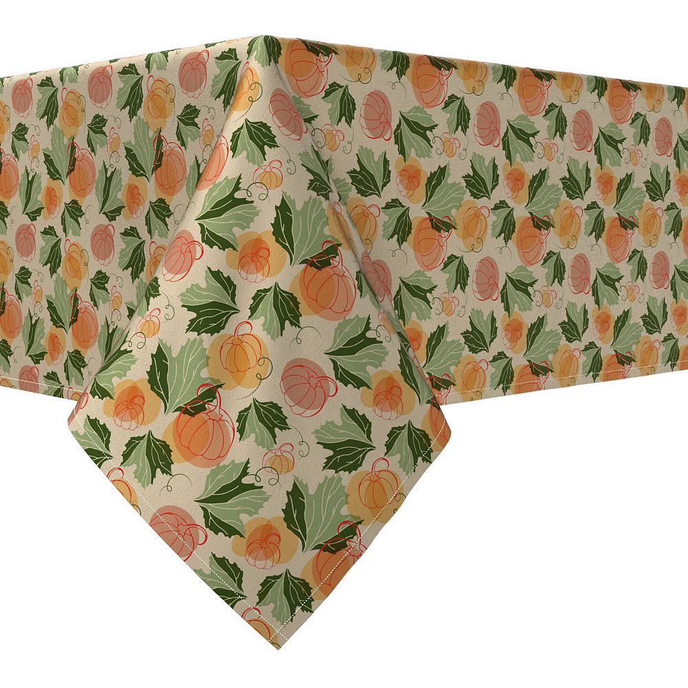 Square Tablecloth, 100% Cotton, 52x52", Collage of Pumpkins