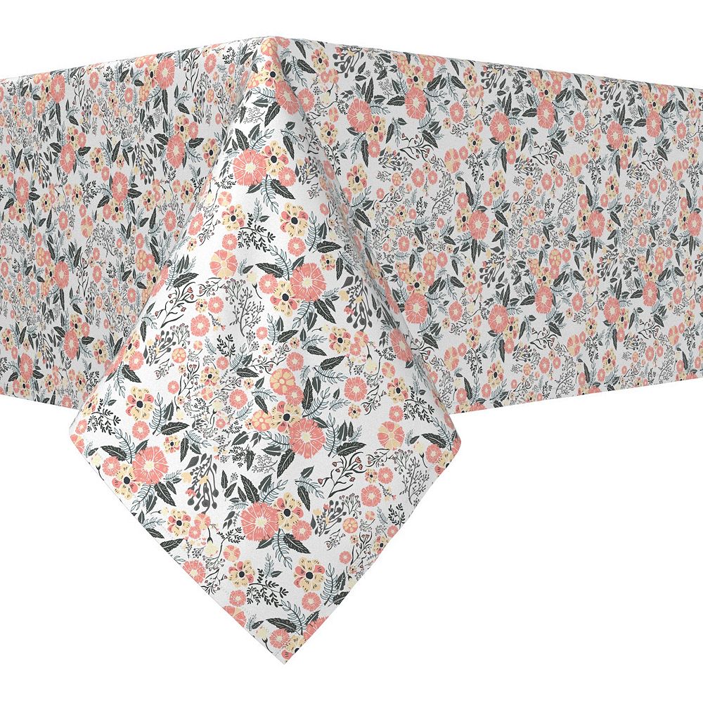 Rectangular Tablecloth, 100% Cotton, 60x120", Botanical Blossom
