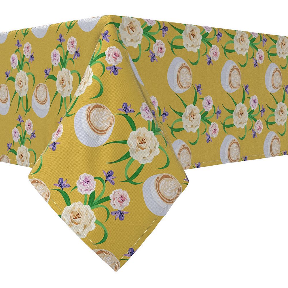 Rectangular Tablecloth, 100% Cotton, 60x104", Floral 84
