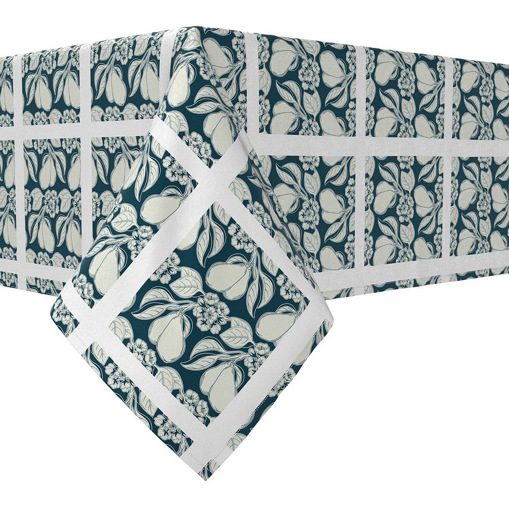 Rectangular Tablecloth, 100% Cotton, 60x104", Floral 98