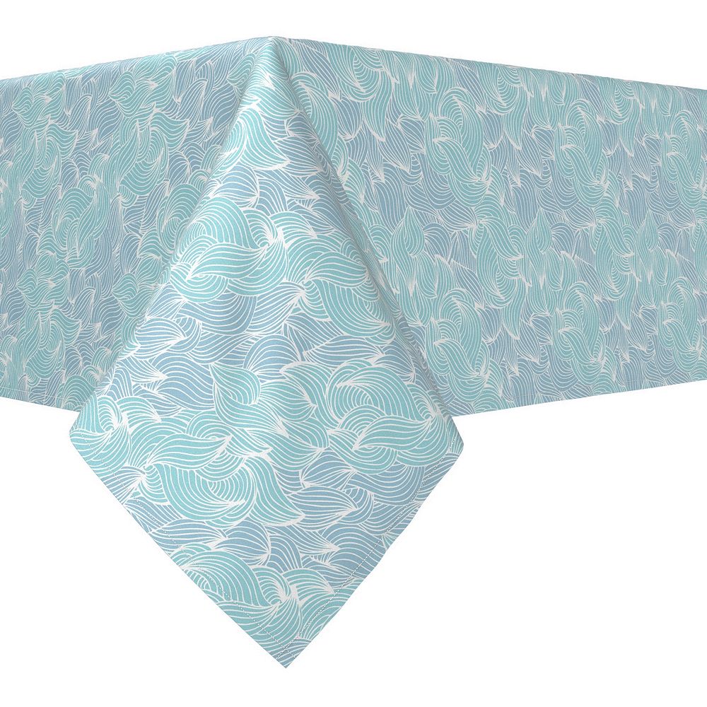 Square Tablecloth, 100% Polyester, 70x70", Splashes of Waves