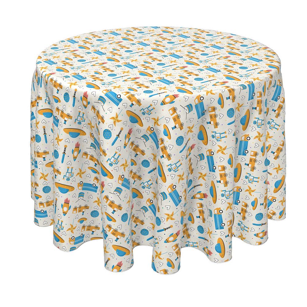 Round Tablecloth, 100% Polyester, 60" Round, Kids Toys