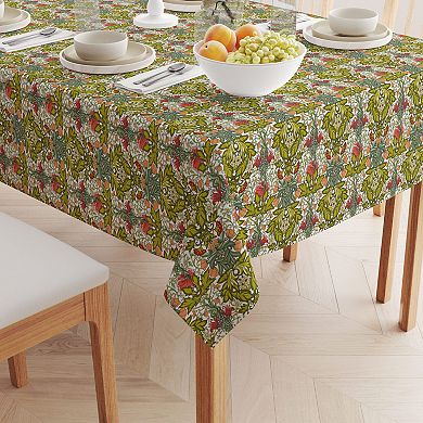 Rectangular Tablecloth, 100% Cotton, 60x120", Floral 38