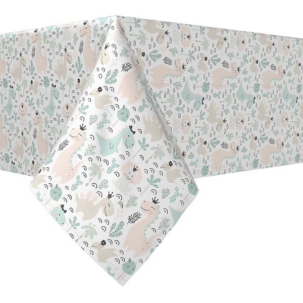 Rectangular Tablecloth, 100% Polyester, 60x120", Pastel Dinos
