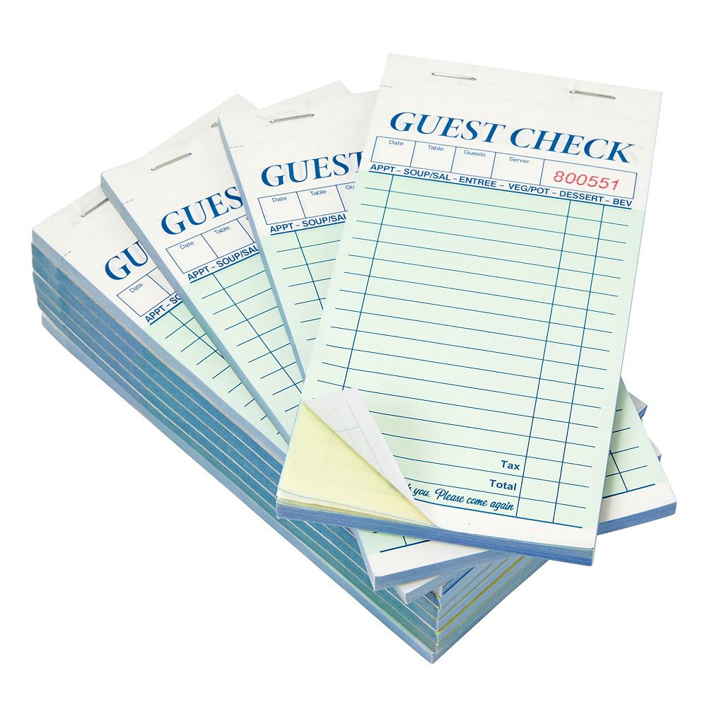 10 Pack Restaurant Server Note Pads for Food Servers, 500 Total Tickets ...