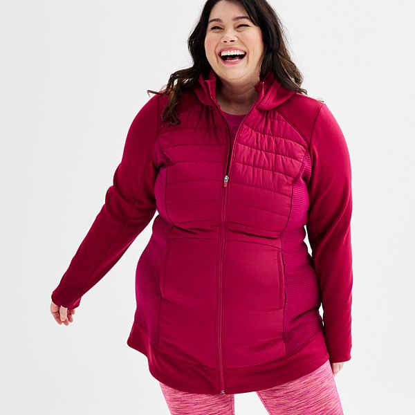 Plus Size Tek Gear® Long Mixed Media Jacket