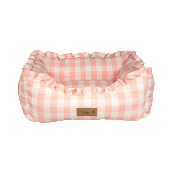 Doggy Parton Pink Rustic Ruffle Dog Bed