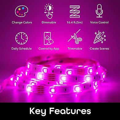 Geeni Prisma Strip 16-ft. Trimmable Smart LED Light Strip Kit