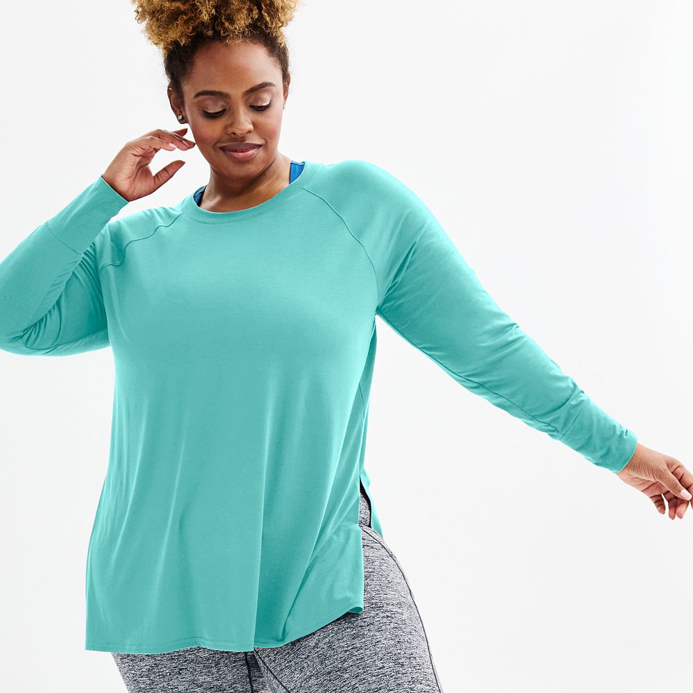 Plus Size Tek Gear® Long Sleeve Tunic Tee