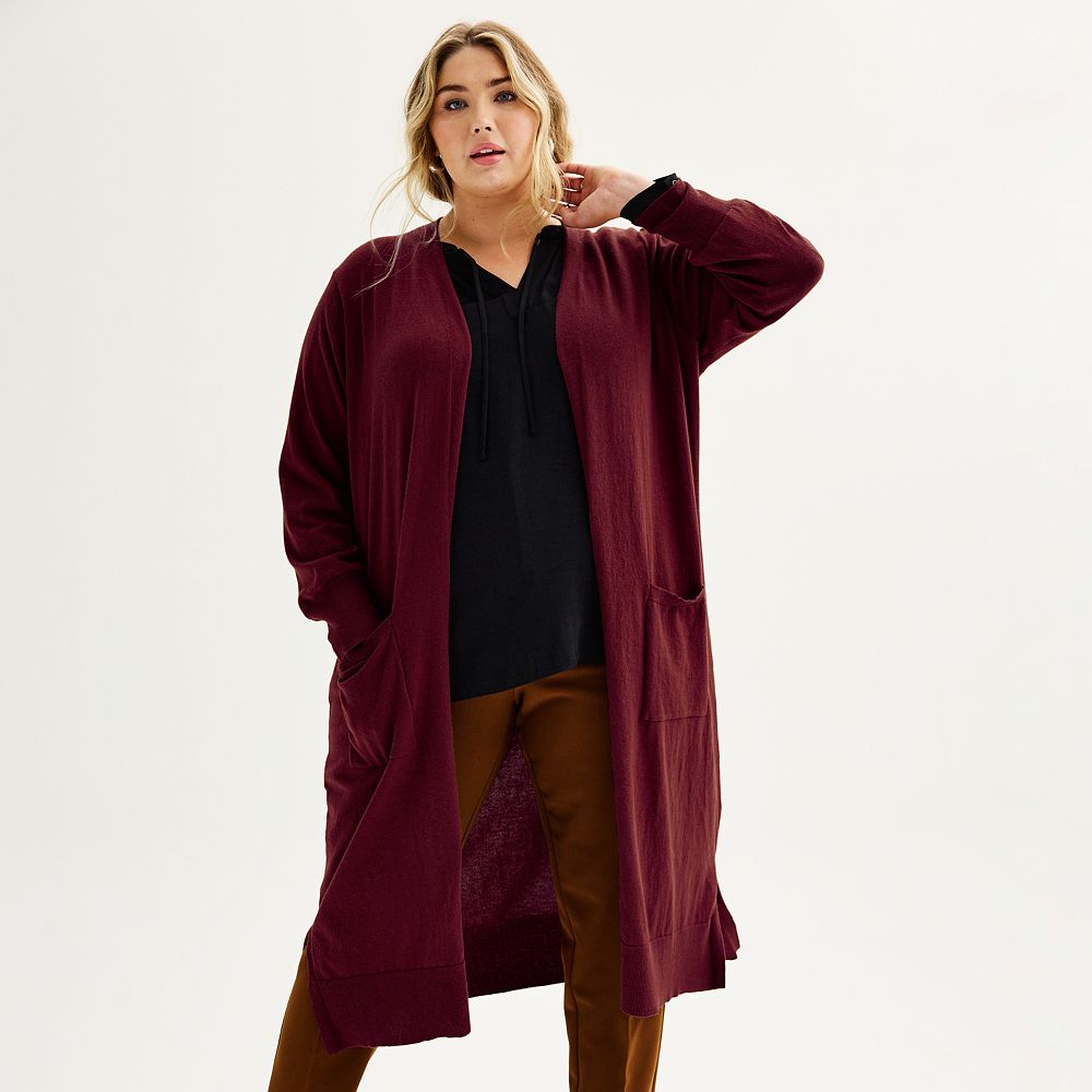 Women's Plus Size Nine West Duster Cardigan