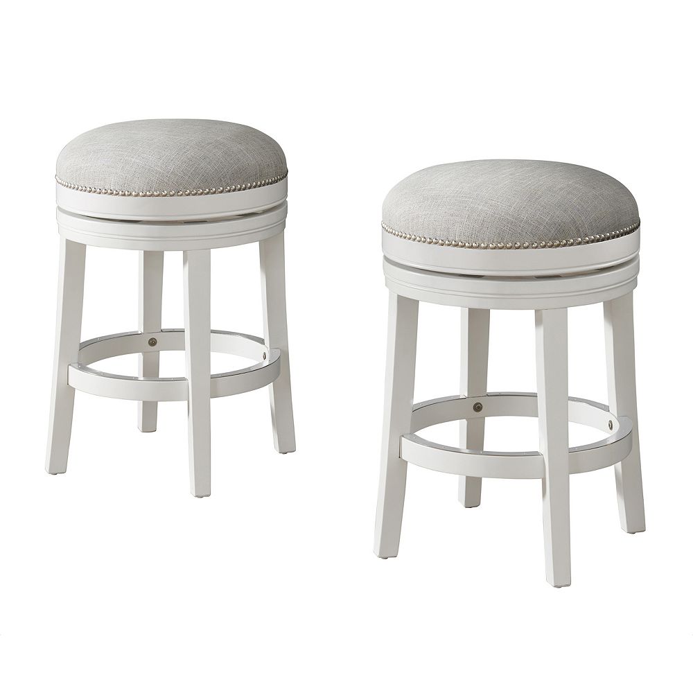 Alaterre Furniture Clara Swivel Counter Stool 2-piece Set