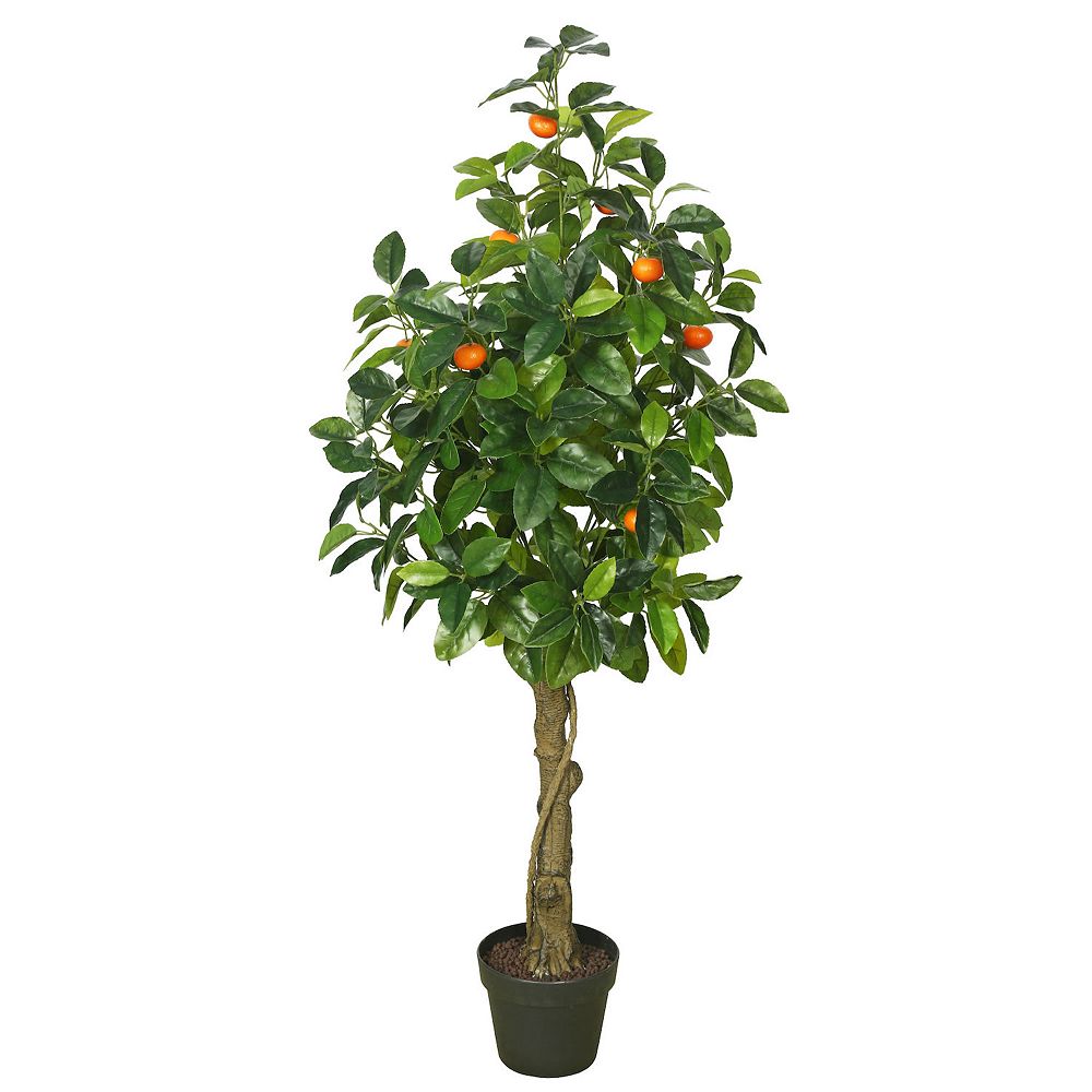 Vickerman 51" Artificial Green and Orange Real Touch Orange Tree