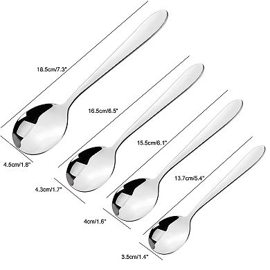 Stainless Steel Spoons 4 In 1 For Cooking Soup Spoon Dining Spoons ...