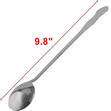4pcs Stainless Steel Long Handle Tea Coffee Ice Cream Spoon 9.8" Silver ...