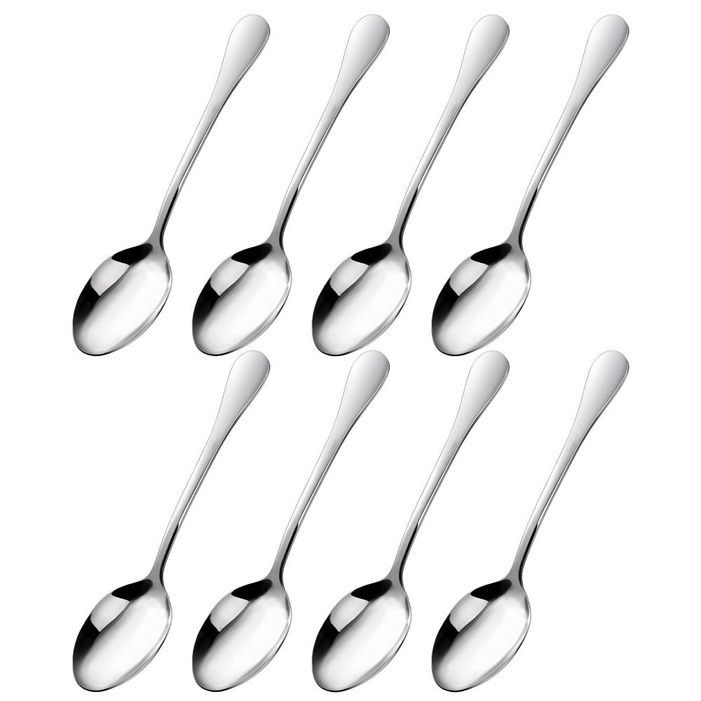 8Pcs Stainless Steel Spoons for Cooking Soup Spoon Dining Spoons 4.7 ...
