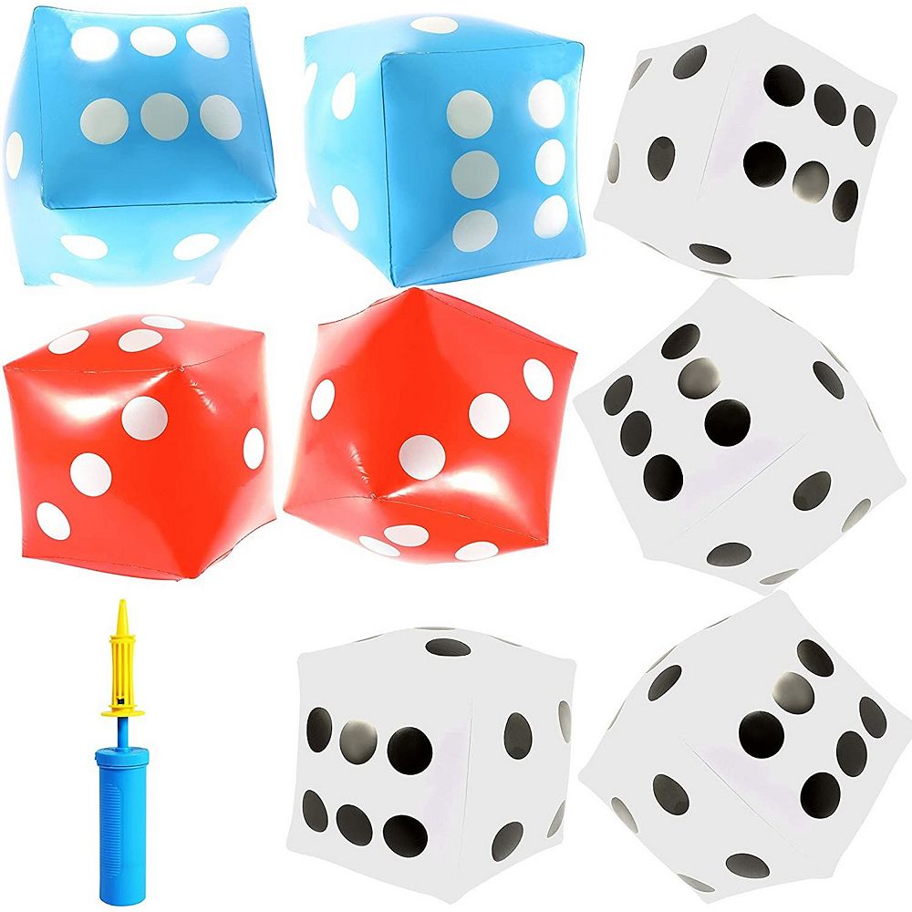 Giant Inflatable Dice With Pump, Jumbo Dice Set In 3 Colors (12 Inches ...
