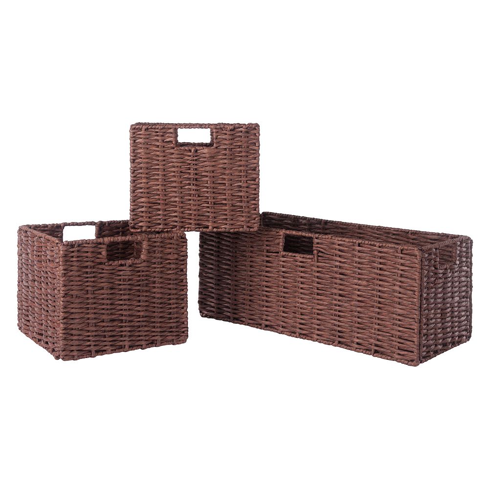 Winsome 3-Piece Woven Foldable Basket Set