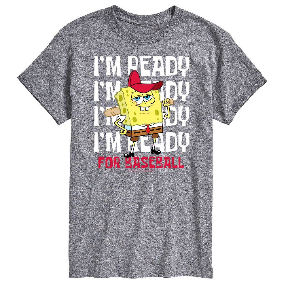 Big & Tall Nickelodeon Spongebob Squarepants Ready For Baseball Graphic Tee