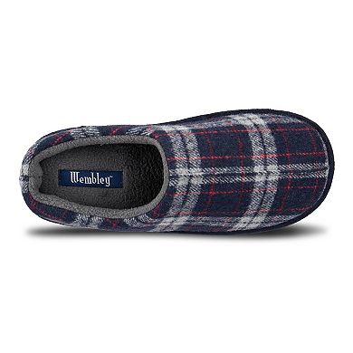 Wembley Men's Plaid Flannel Indoor/Outdoor Clog Slippers