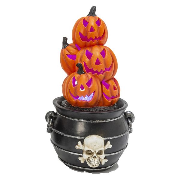 Electric Lighted Smoking Cauldron Yard Decor