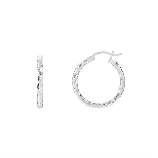 PRIMROSE Sterling Silver Hoop Earrings