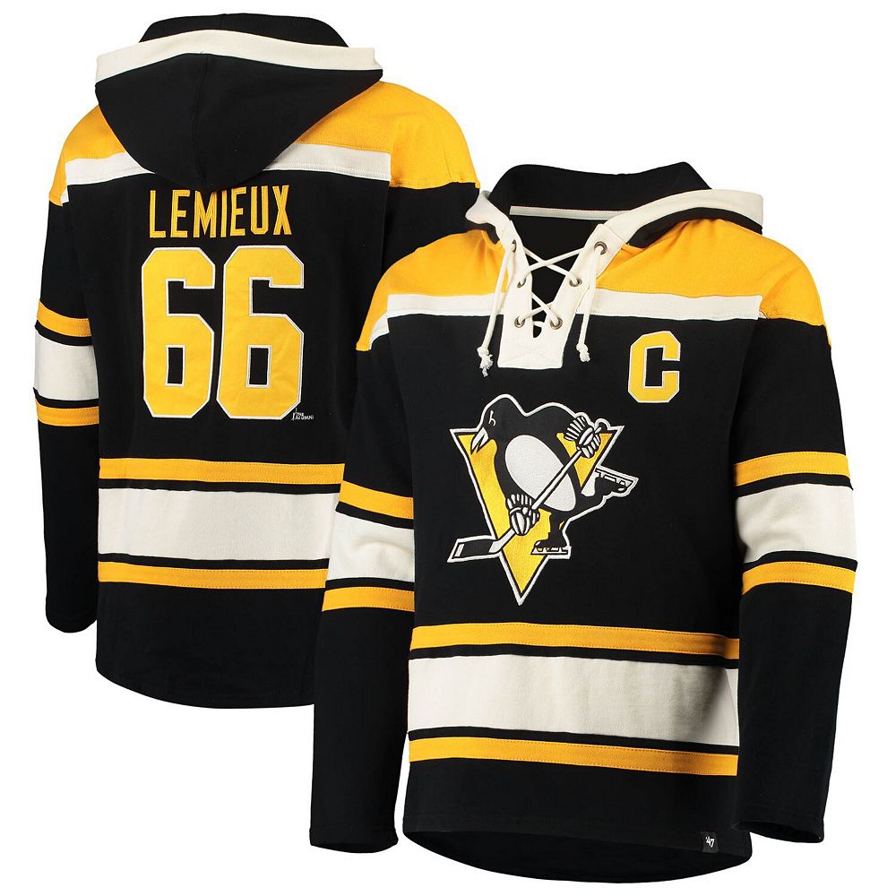 Men's '47 Mario Lemieux Black Pittsburgh Penguins Retired Player Name ...