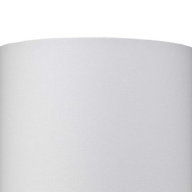 Ceramic Table Lamp with Repeating Pattern, White