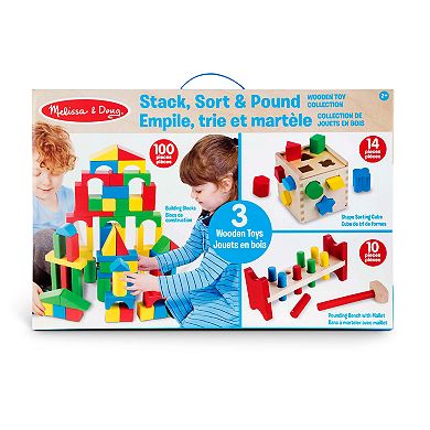 Melissa & Doug Stack, Sort & Pound Wooden Toy Collection