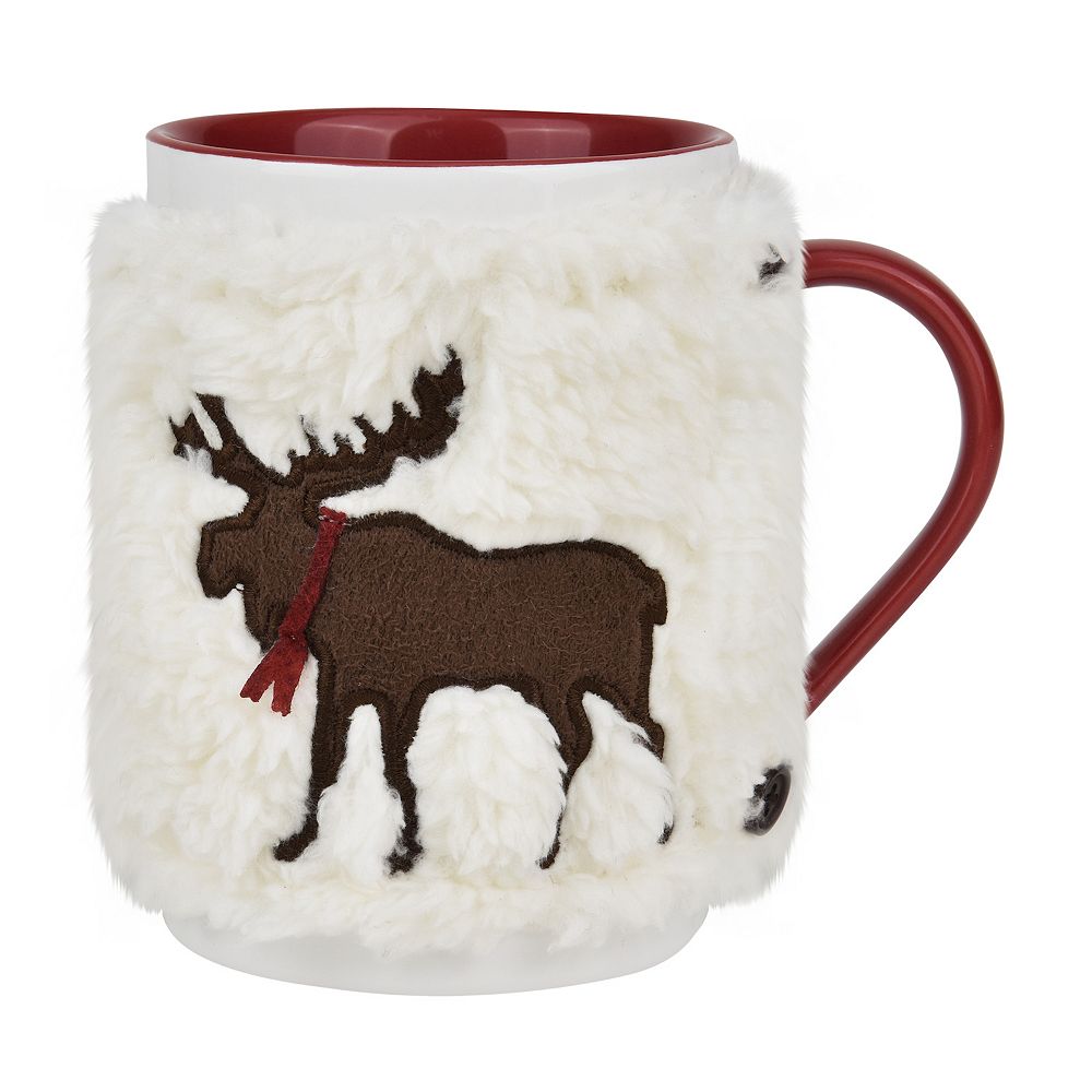 St. Nicholas Square® Mug & Faux Fur Moose Cozy 2-piece Set