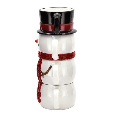 St. Nicholas Square® 4-Pack Yuletide Snowman Stacking Mug Set