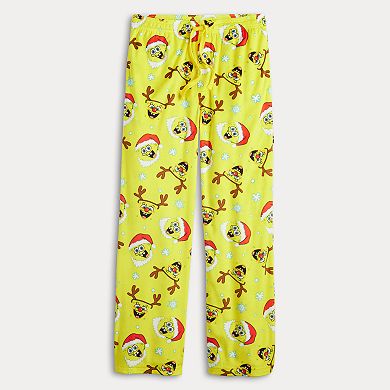 Men's Spongebob Christmas Fleece Pajama Pants