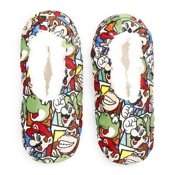 Boys Nintendo Super Mario Fuzzy Babba Slipper Socks