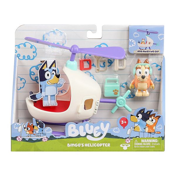 Bluey Series 9 Beach Helicopter & Bingo Figure Set