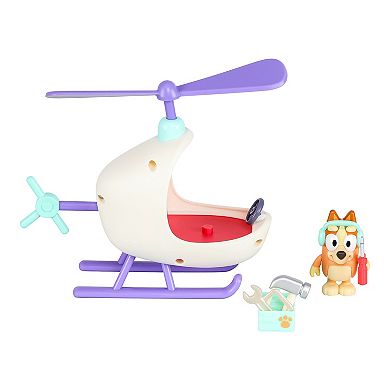 Bluey Series 9 Beach Helicopter & Bingo Figure Set