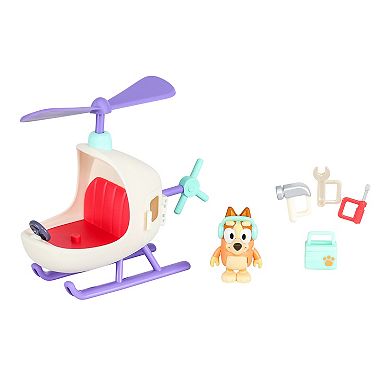 Bluey Series 9 Beach Helicopter & Bingo Figure Set