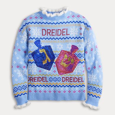 Women's Celebrate Together™ Long Sleeve Mock Neck Hanukkah Holiday Sweater