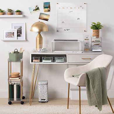 mDesign Plastic Square Desk Organizer for Office Desktop Drawers - 3 ...