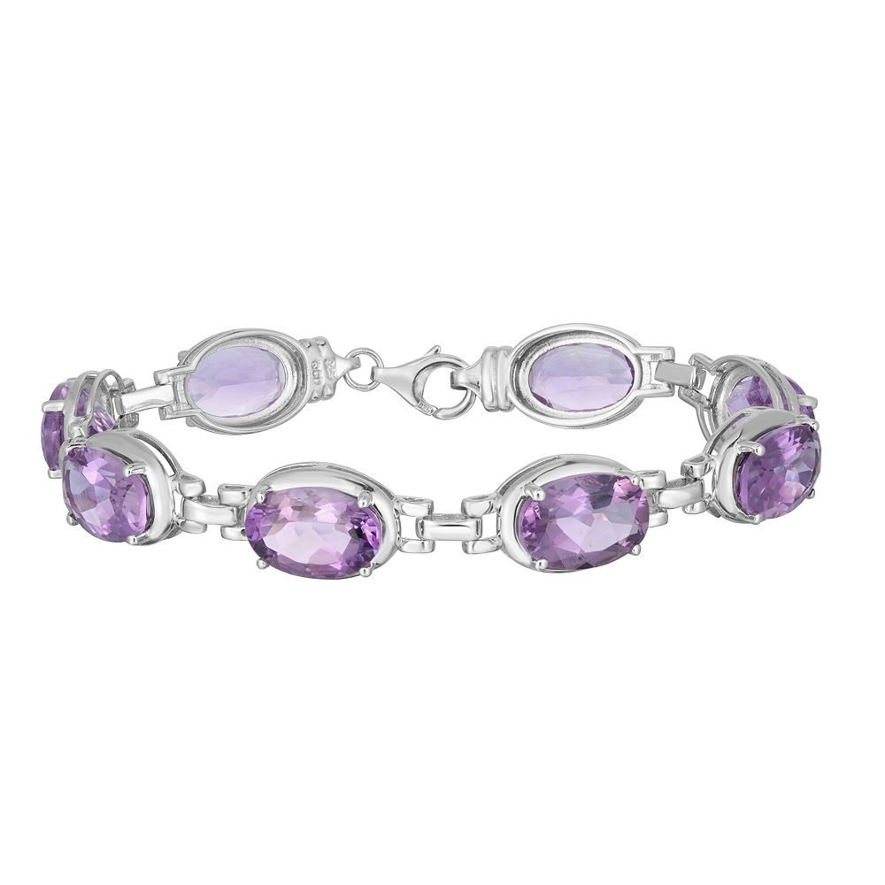 Sterling Silver Amethyst Bracelet