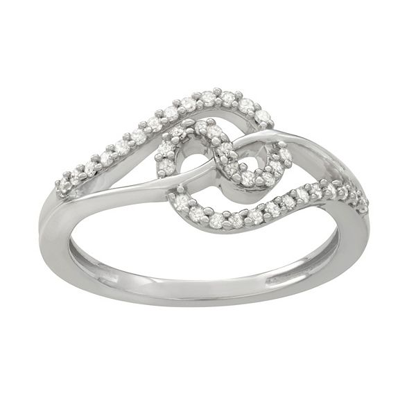Sterling Silver HDI 1/5 Carat T.W. Loop Diamond Ring
