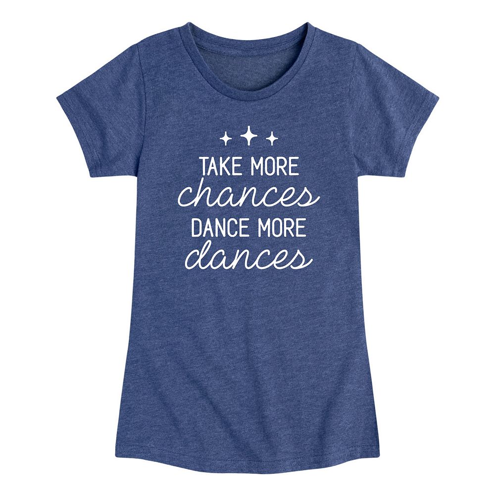 Girls 7-16 Take More Chances Dance More Dances Graphic Tee