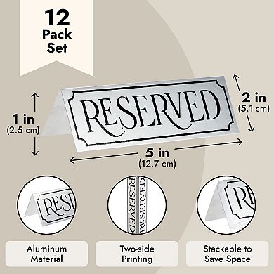 12-pack Small Reserved Seating Signs For Restaurant And Celebrations, 4 ...