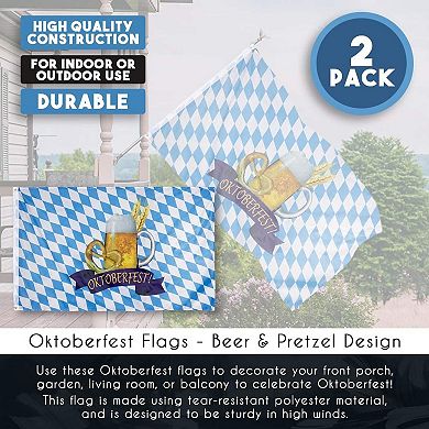 Oktoberfest Flags, Decorative German Beer and Bavarian Flag Design (2 ...