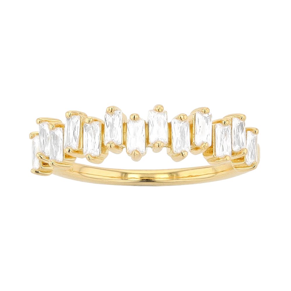 SIRI USA by TJM Gold Tone Sterling Silver Cubic Zirconia Ring