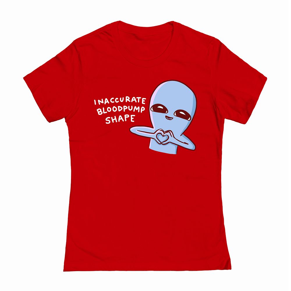 Juniors' Nathan W Pyle Inaccurate Bloodpump Shape Graphic Tee