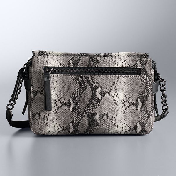 Women's Simply Vera Vera Wang Sintra Faux Snakeskin Crossbody Bag