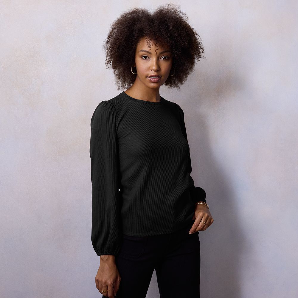 Women's LC Lauren Conrad Relaxed Puffed Long Sleeve Top