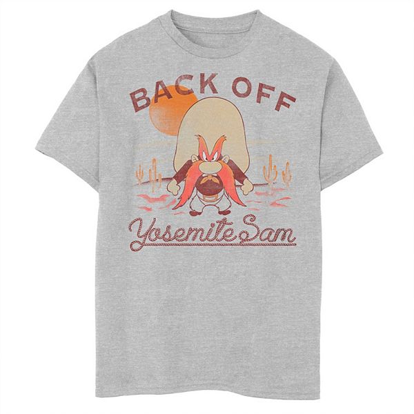 Boys 8-20 & Husky Looney Tunes Yosemite Sam Back Off Poster Graphic Tee