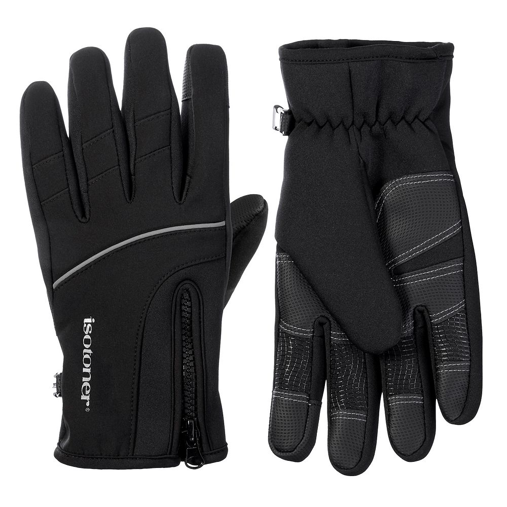Men's isotoner Water Repellent Neoprene Touchscreen Sport Gloves with ...